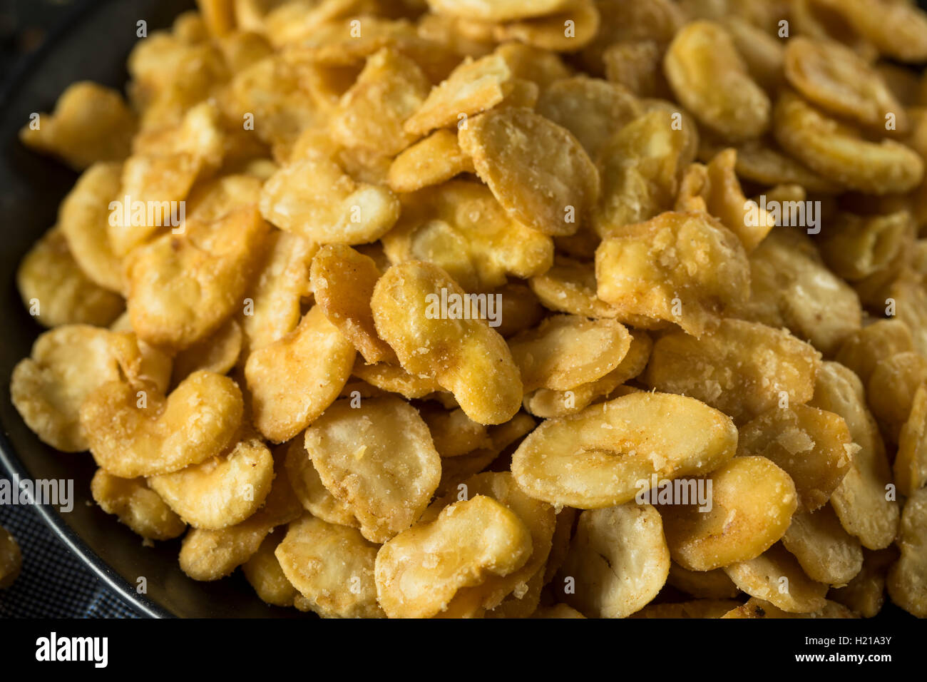 Salted and Roasted Dry Fava Beans Ready to Eat Stock Photo - Alamy