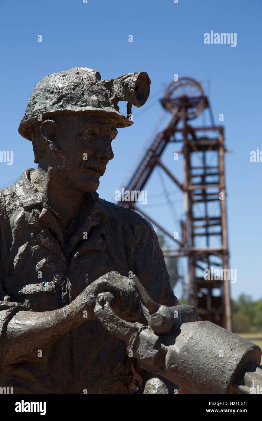 A life size bronze statue in the Miner's Heritage Park, dedicated to ...