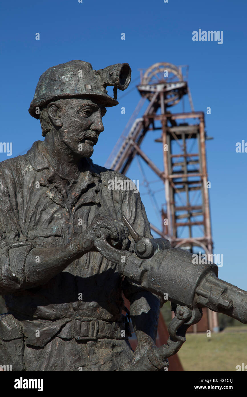 A life size bronze statue in the Miner's Heritage Park, dedicated to ...