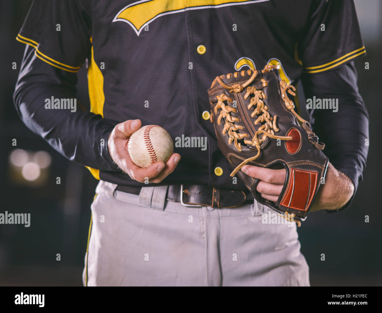 Baseball glove holding ball hi-res stock photography and images - Alamy
