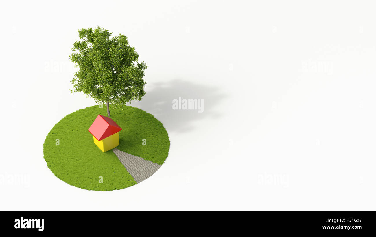 House building home tree Cut Out Stock Images & Pictures - Alamy