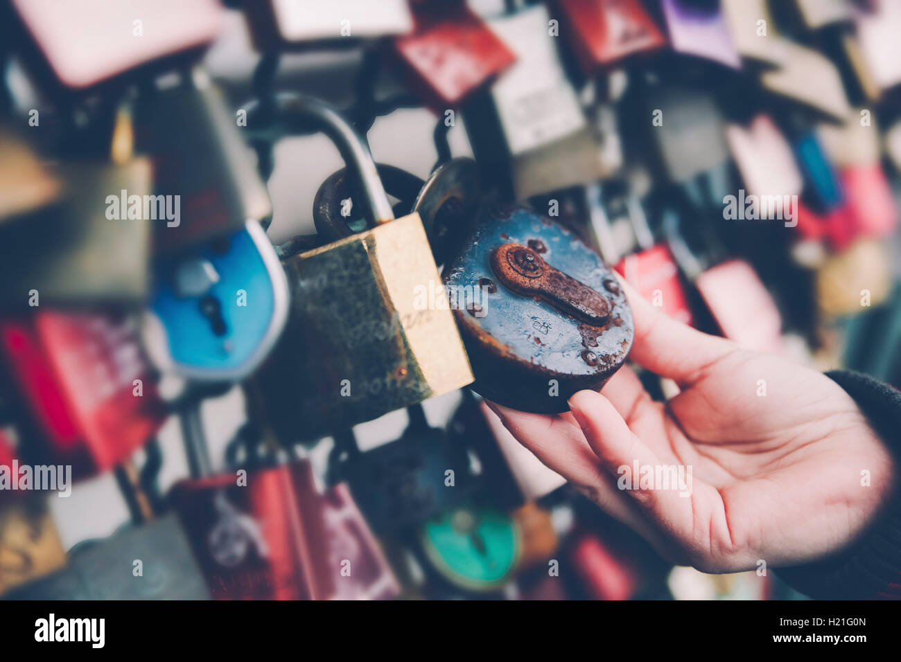 Hand lock hi-res stock photography and images - Alamy
