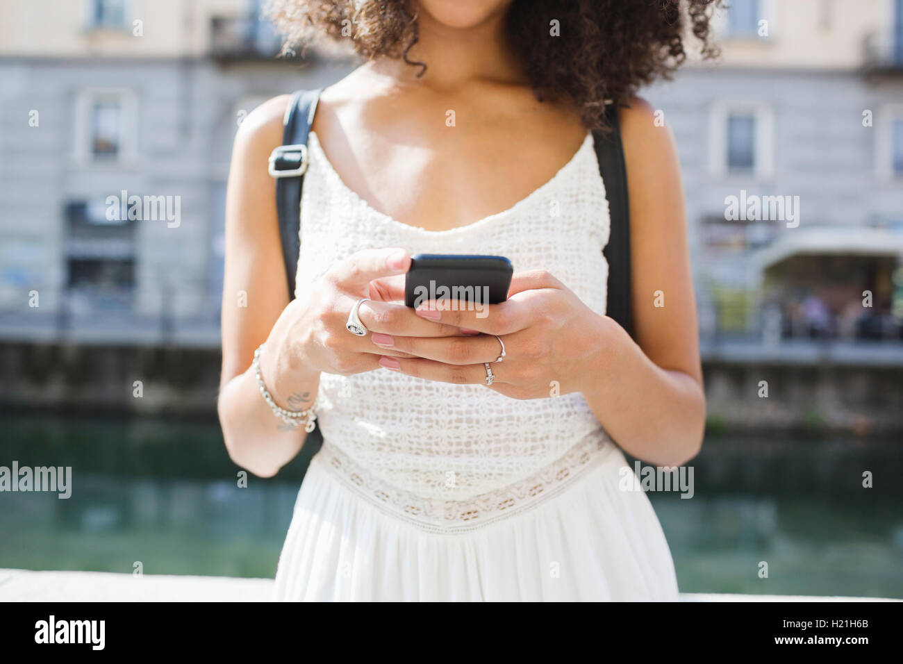 Partial view woman typing hi-res stock photography and images - Alamy