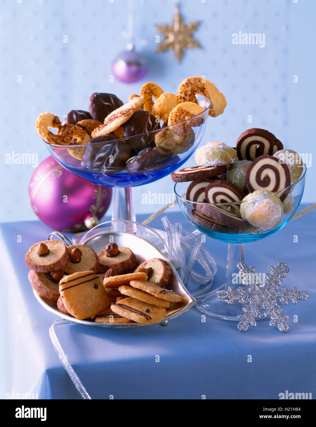 Selection of various Christmas Cookies Stock Photo - Alamy