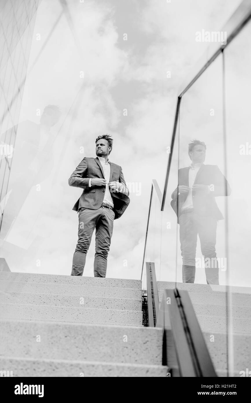 Self reflection make steps to success hi-res stock photography and ...