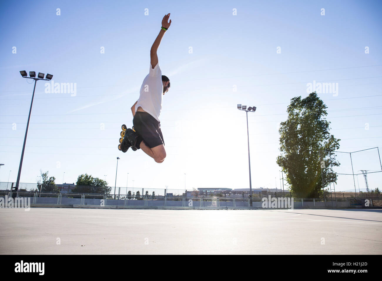 Inline skates and jump hi-res stock photography and images - Alamy
