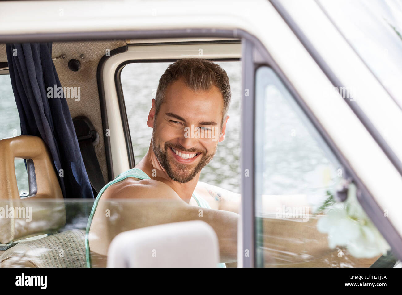 Man in van hi-res stock photography and images - Alamy