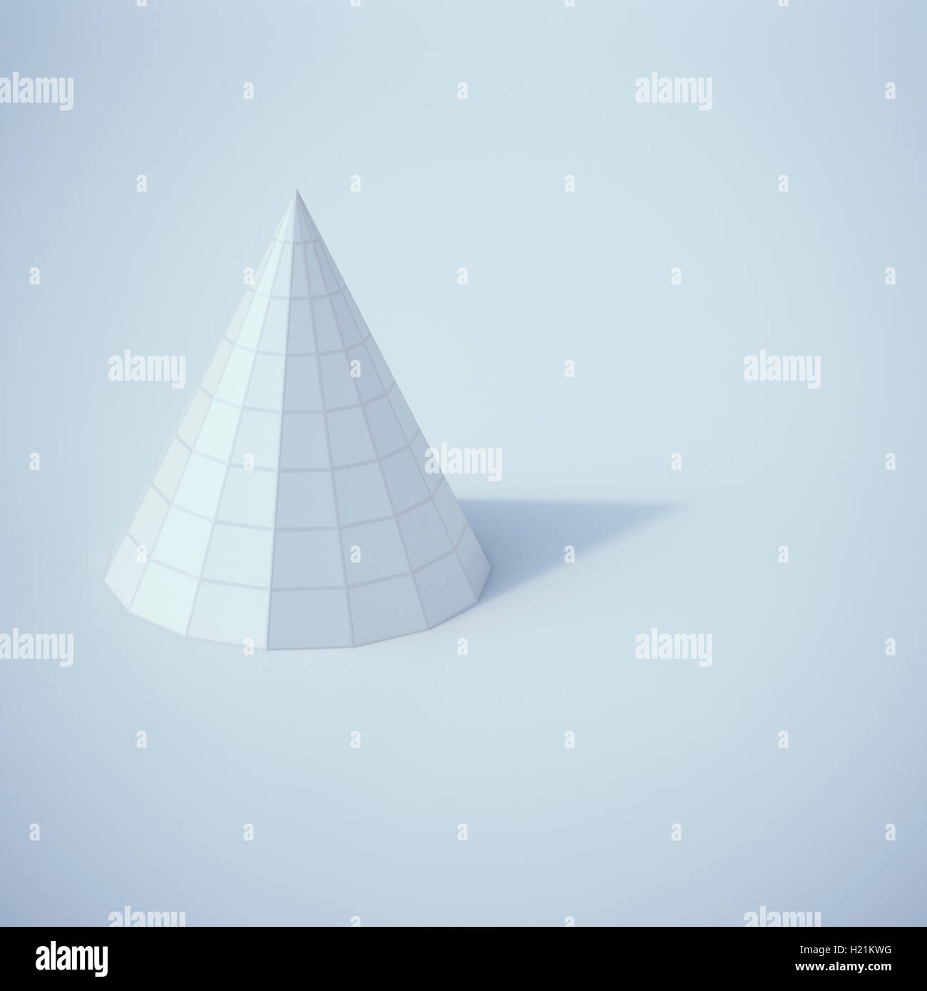 Low poly cone, 3D Rendering Stock Photo - Alamy