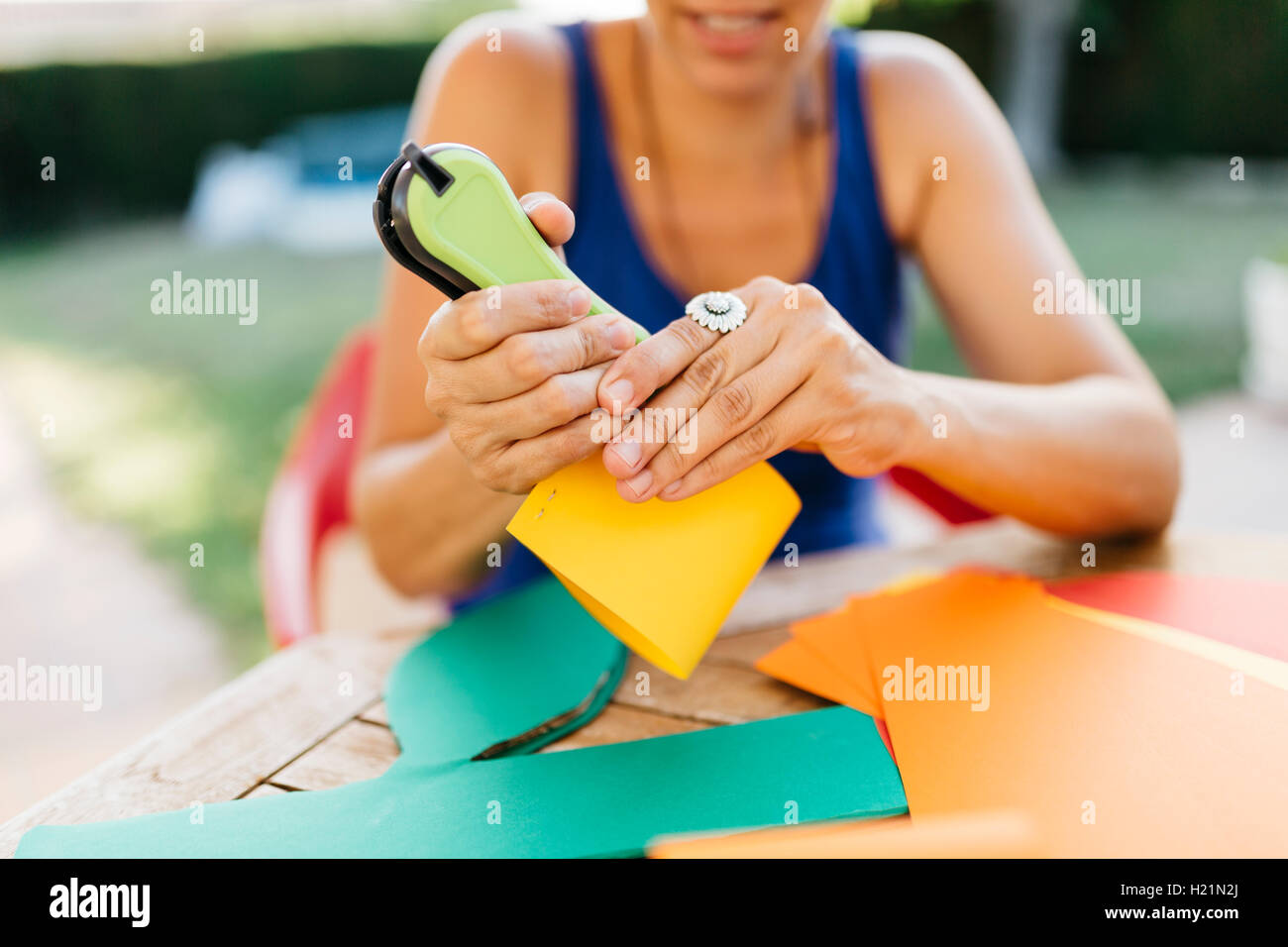 Doing handicrafts hi-res stock photography and images - Alamy