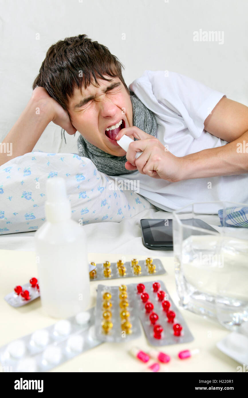 Sick Young Man Stock Photo - Alamy