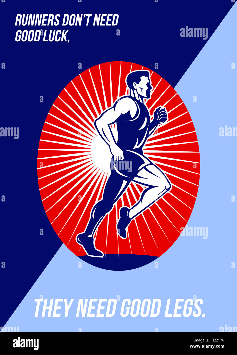 Marathon Good Luck Good Legs Poster Stock Photo - Alamy