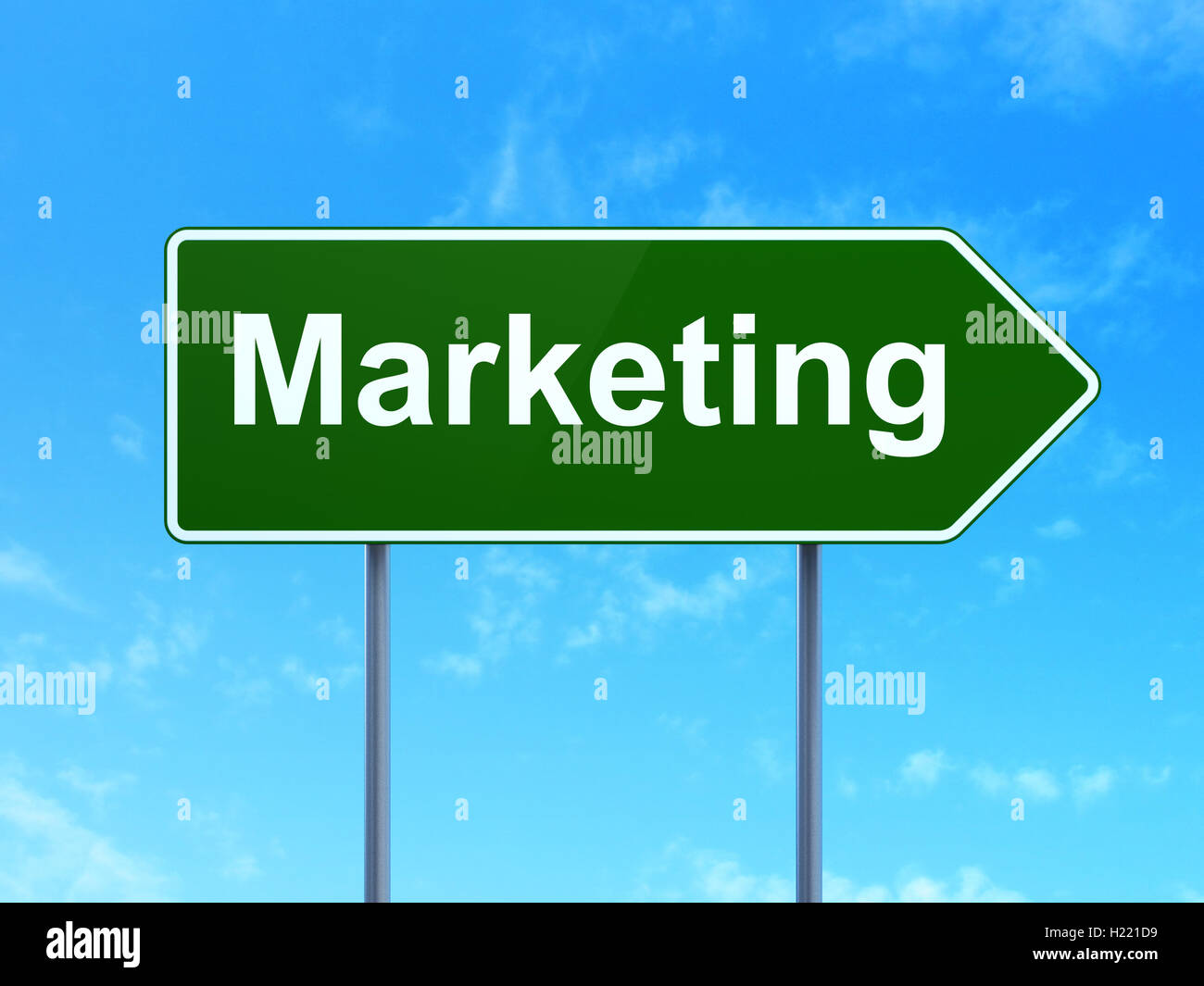 Marketing concept: Marketing on road sign background Stock Photo - Alamy