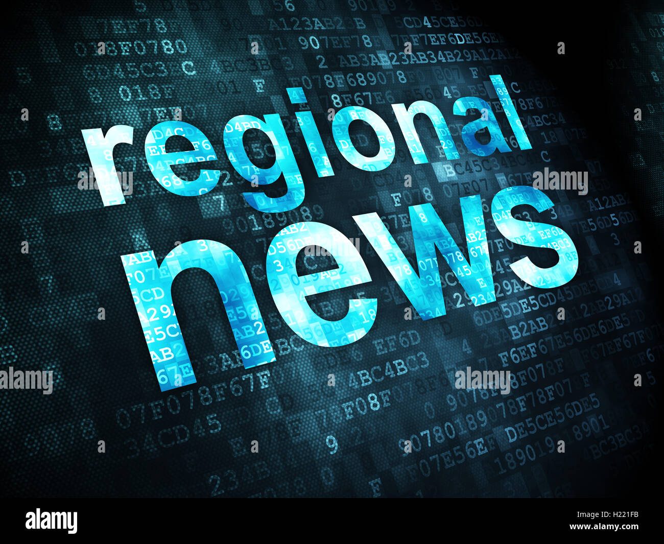 News concept: Regional News on digital background Stock Photo - Alamy
