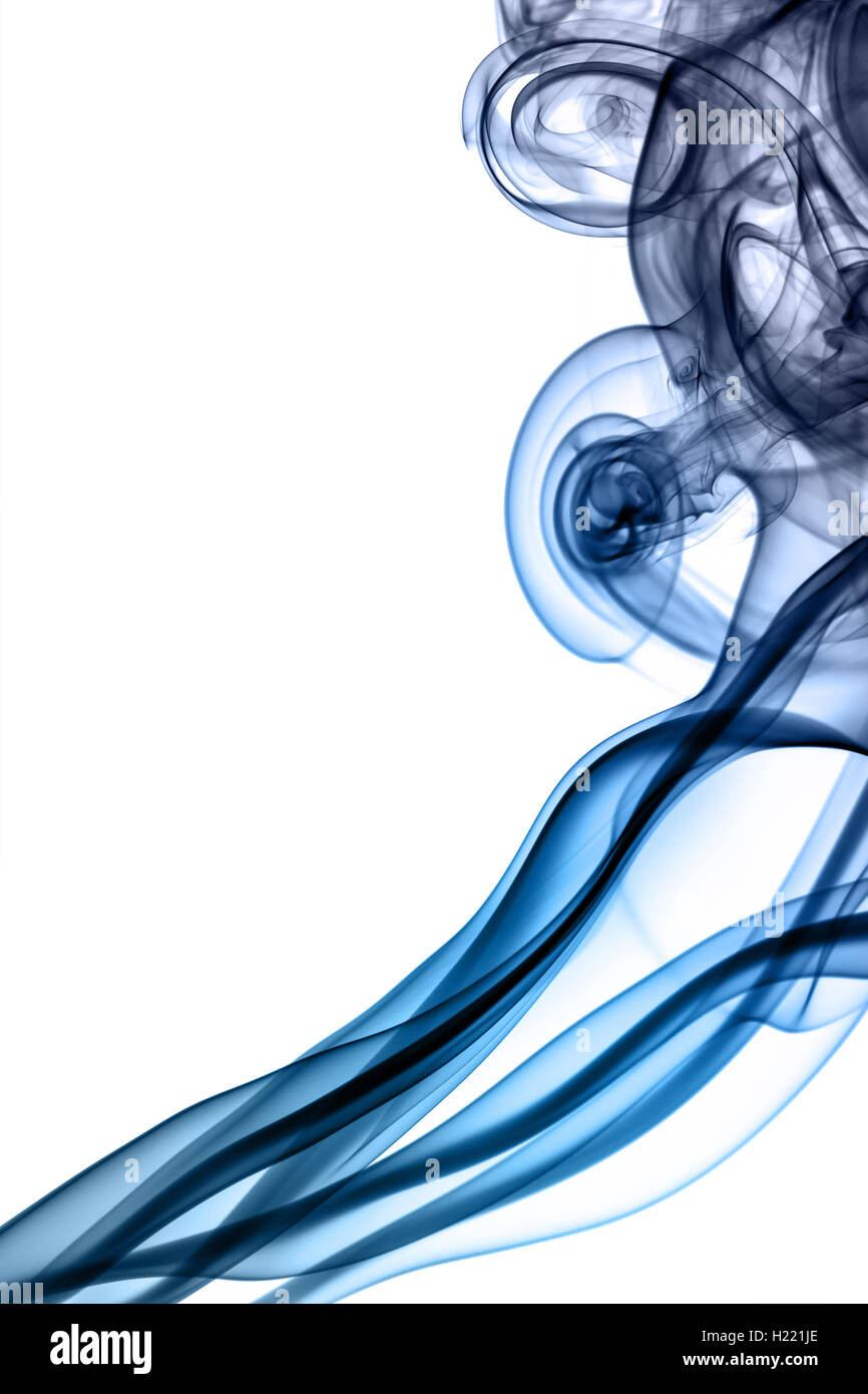 Blue smoke for design art Stock Photo - Alamy