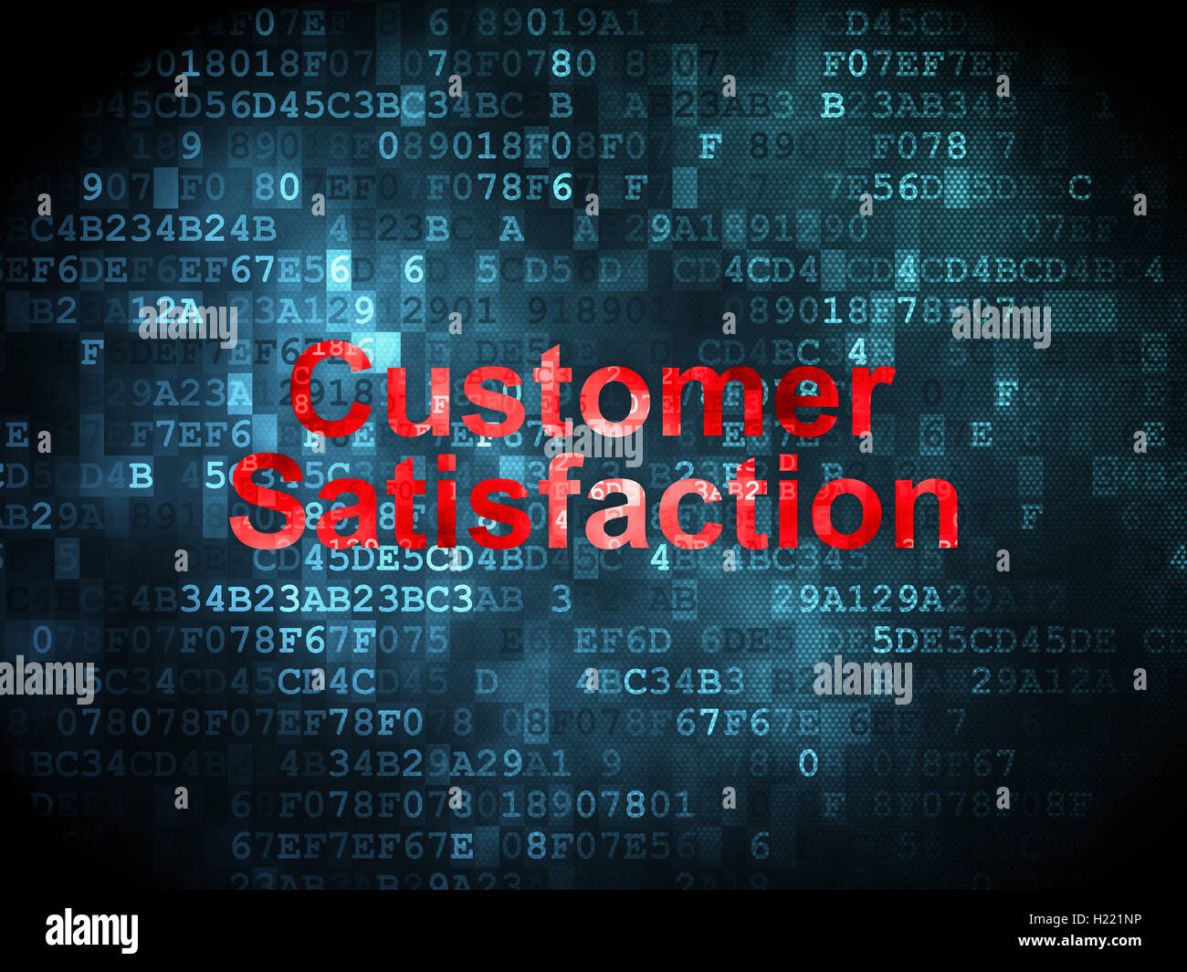 Advertising concept: Customer Satisfaction on digital background Stock ...