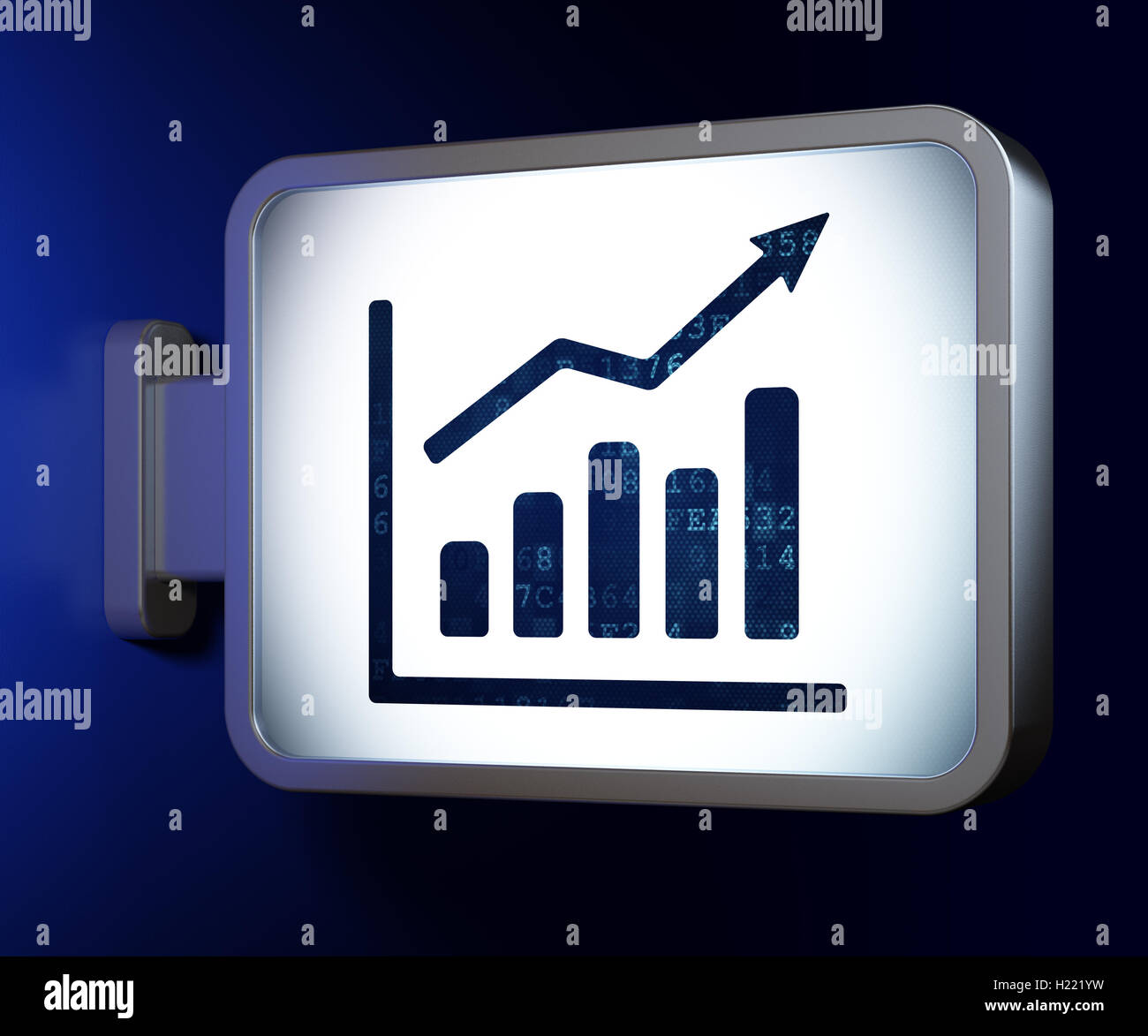 Marketing concept: Growth Graph on billboard background Stock Photo - Alamy