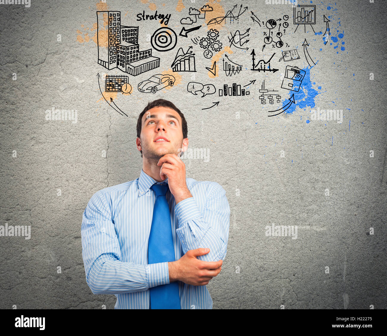 thinking business man Stock Photo - Alamy