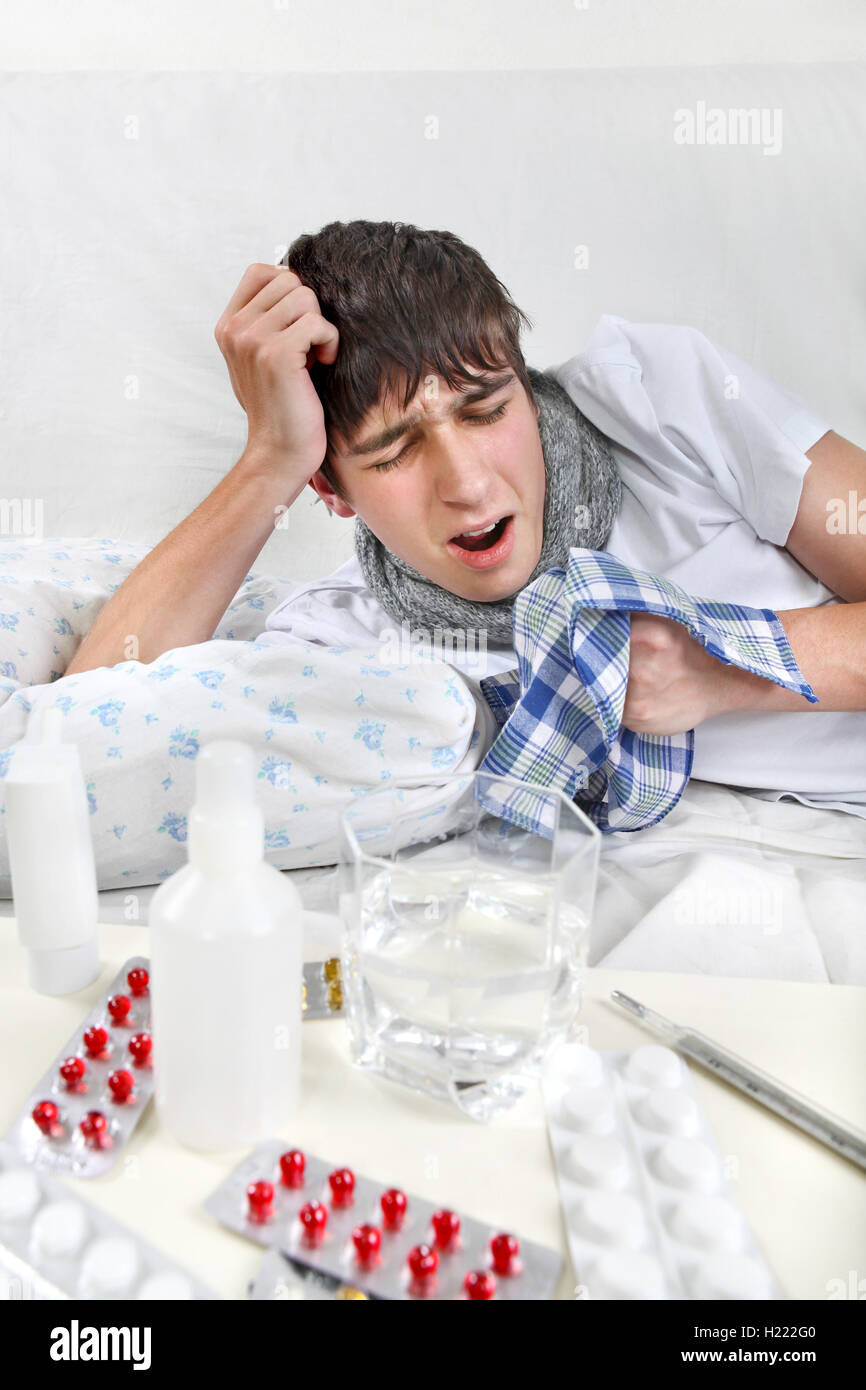 Sick Young Man Stock Photo - Alamy