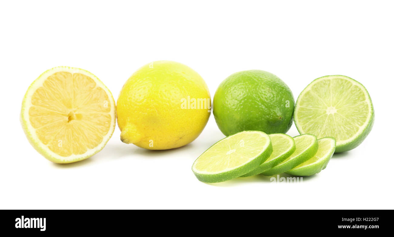 Fresh green limes slices Cut Out Stock Images & Pictures - Alamy