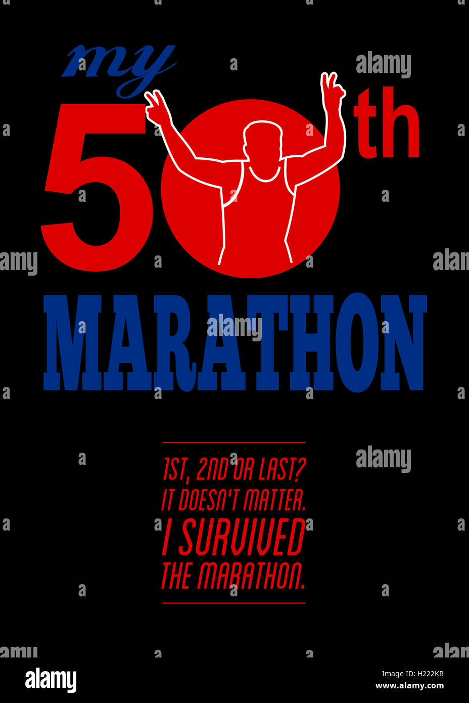50th Marathon Race Poster Stock Photo - Alamy