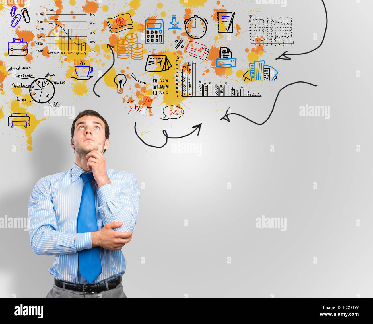 thinking business man Stock Photo - Alamy