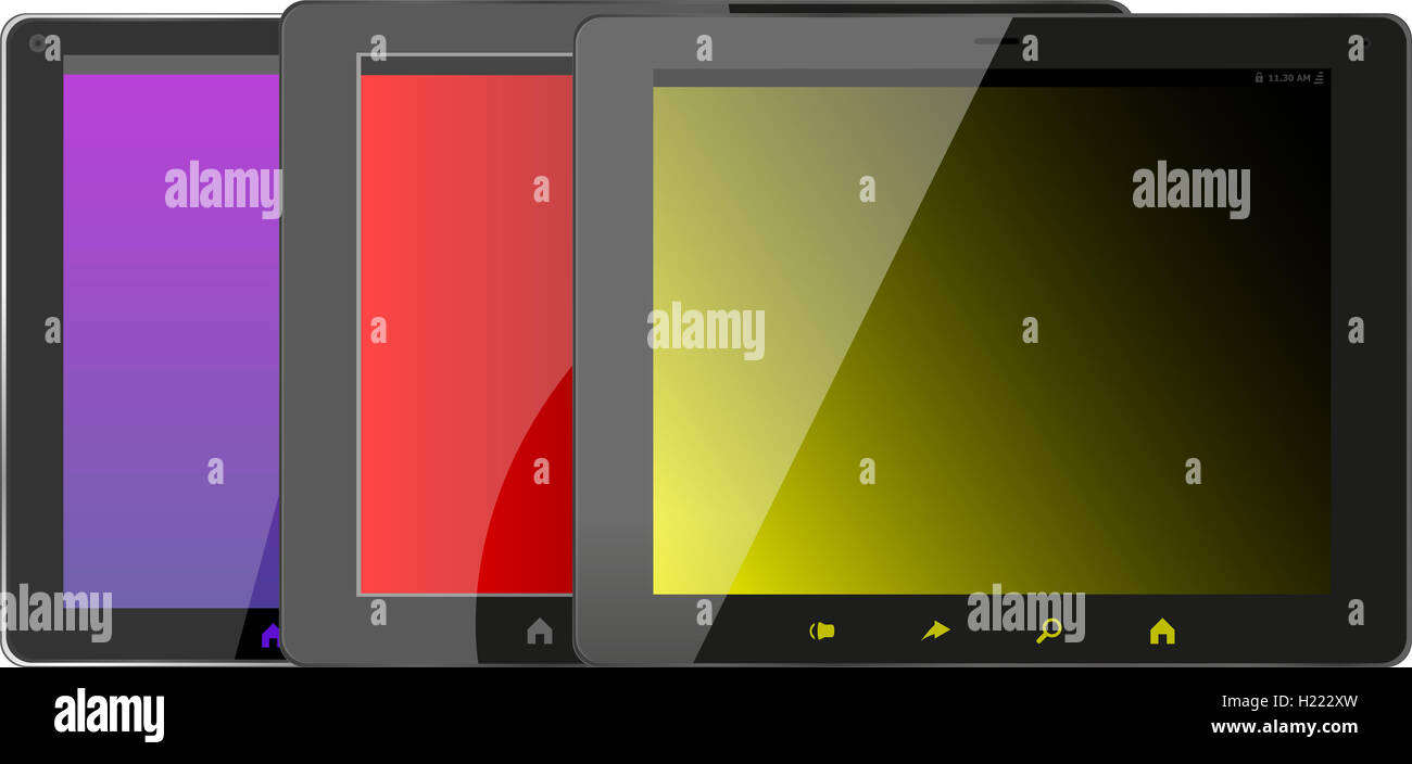 Set of tablet pc computers Stock Photo - Alamy