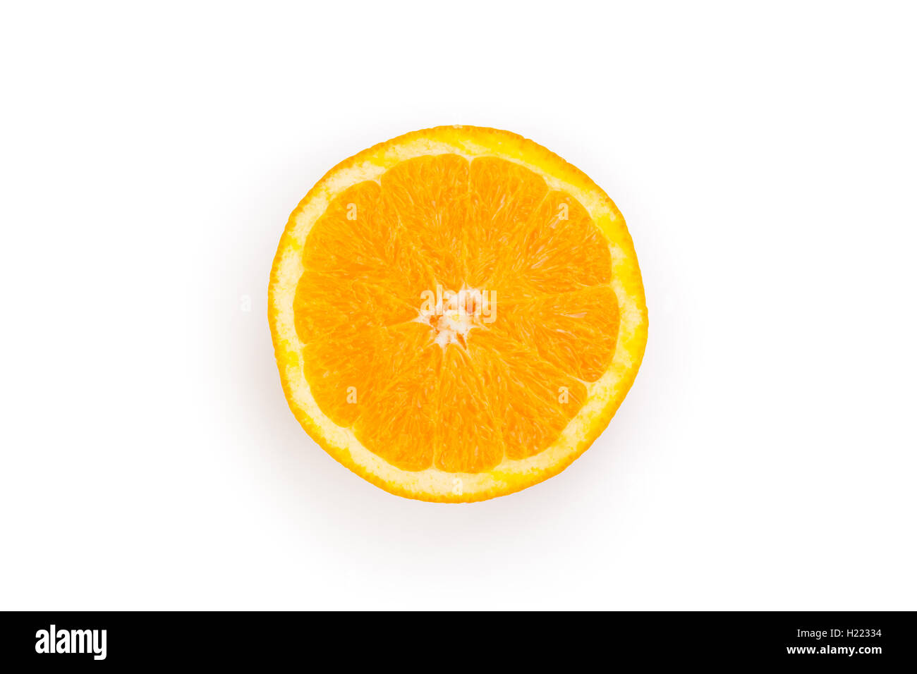 slice of orange top view Stock Photo - Alamy