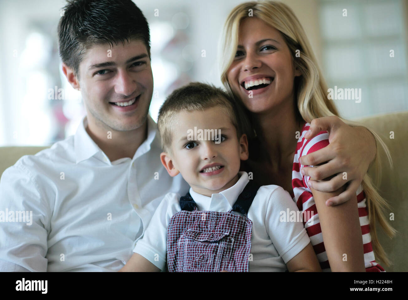 family at home Stock Photo - Alamy