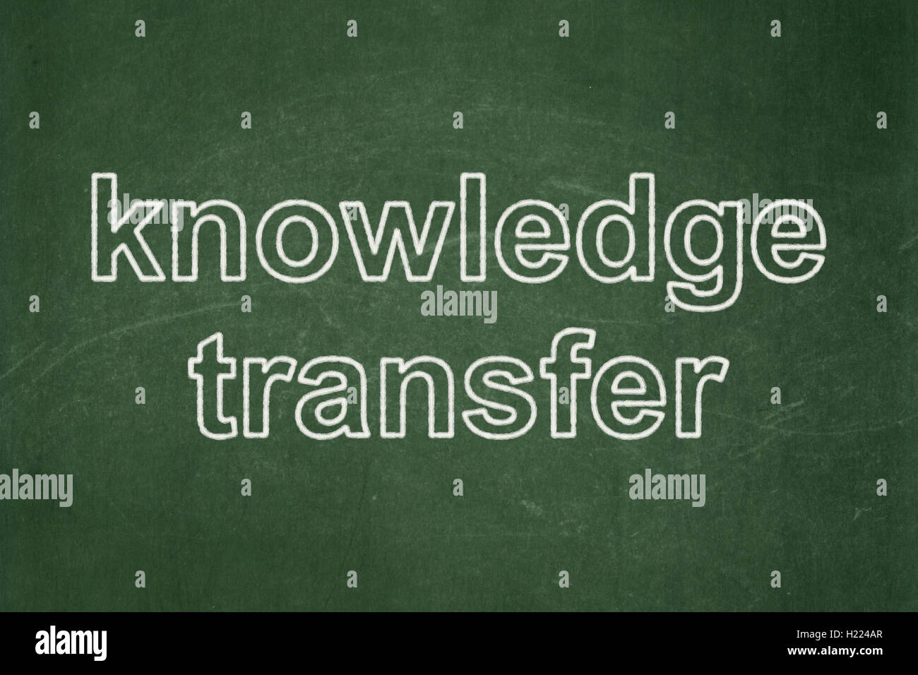 Education concept: Knowledge Transfer on chalkboard background Stock ...