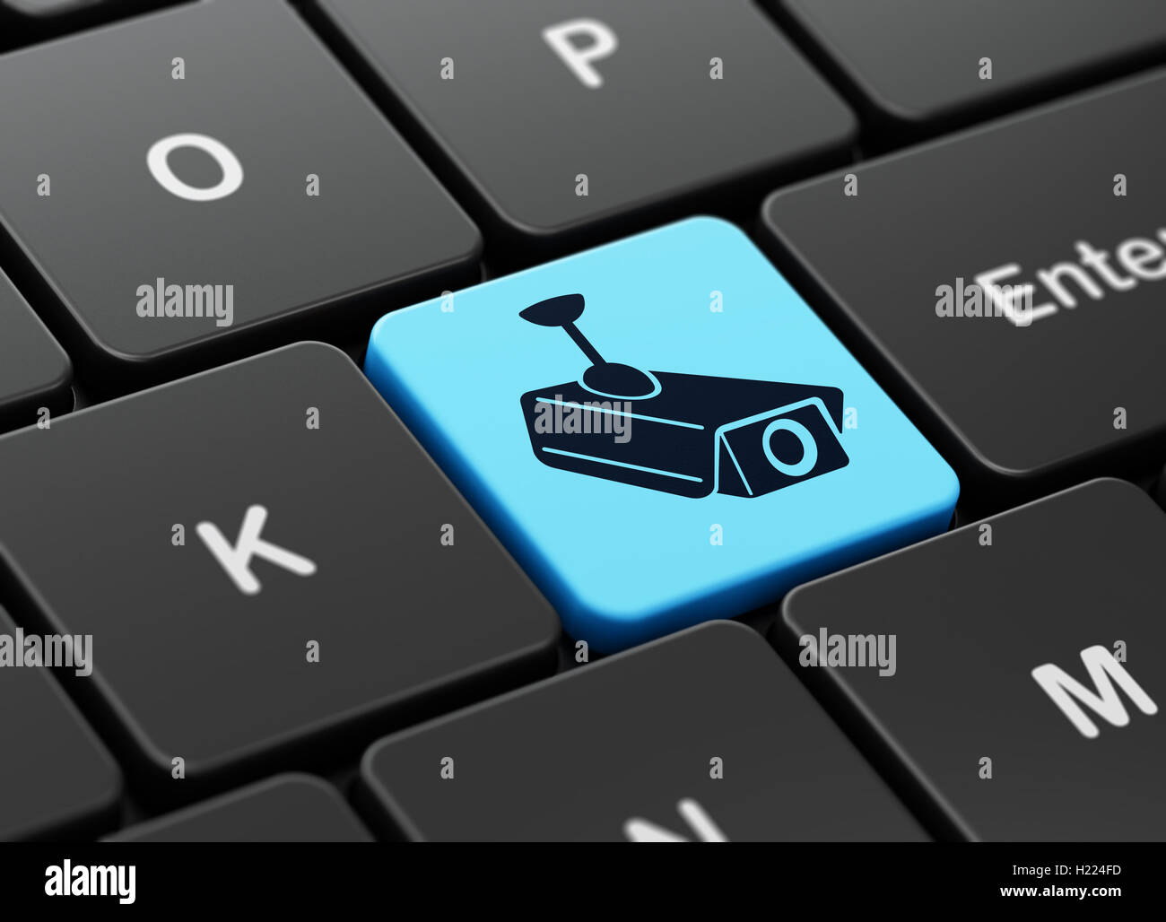 Security concept: Cctv Camera on computer keyboard background Stock ...