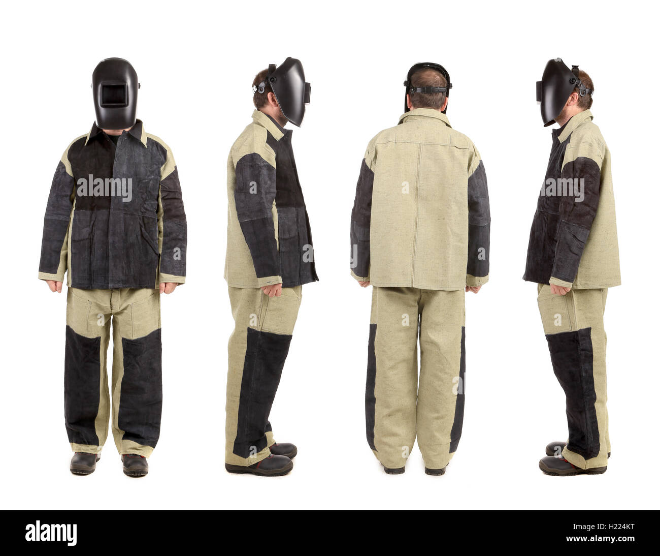 Welder in workwear suit Stock Photo - Alamy