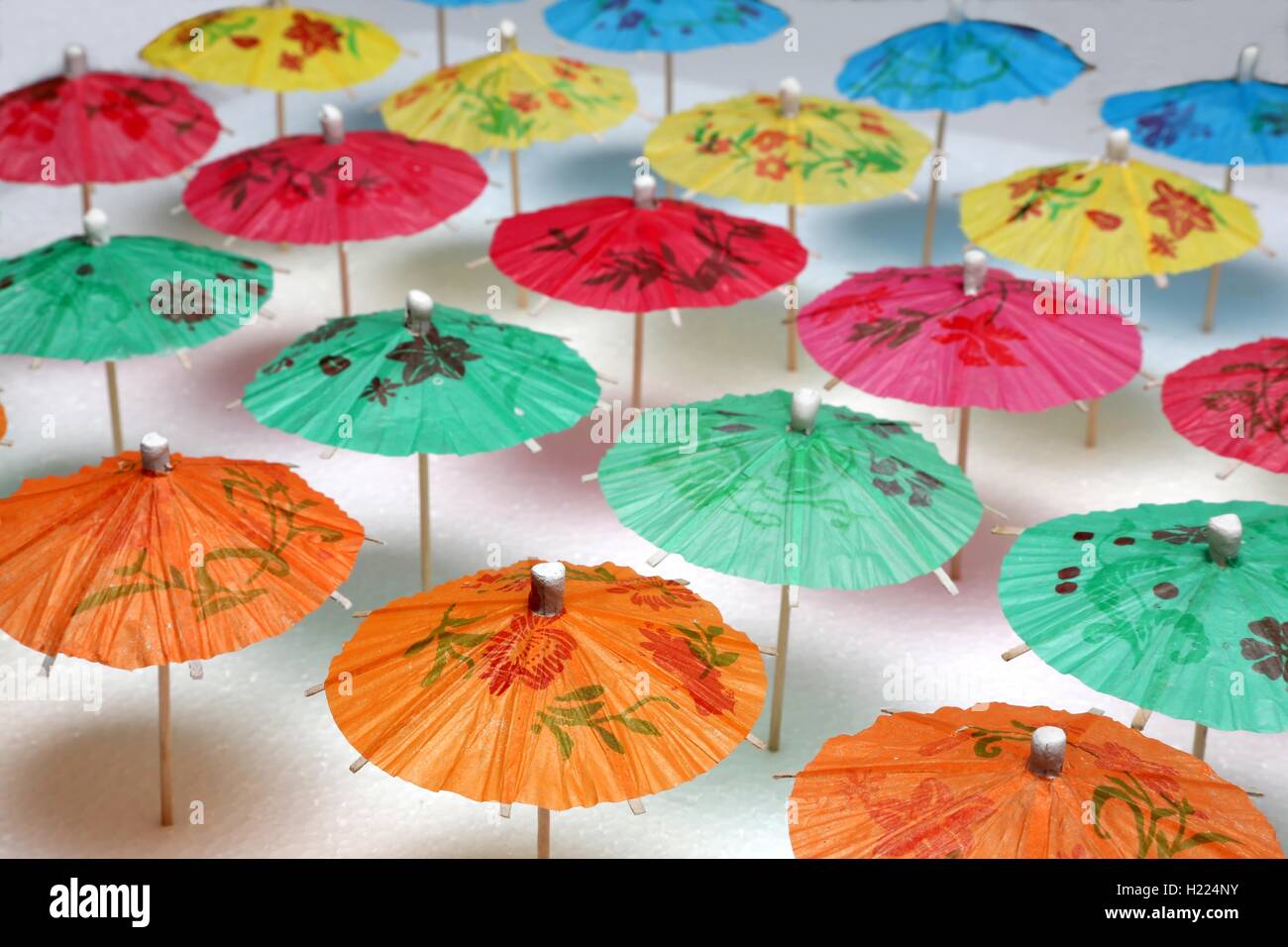 Cocktail Umbrella Pattern Stock Photo - Alamy