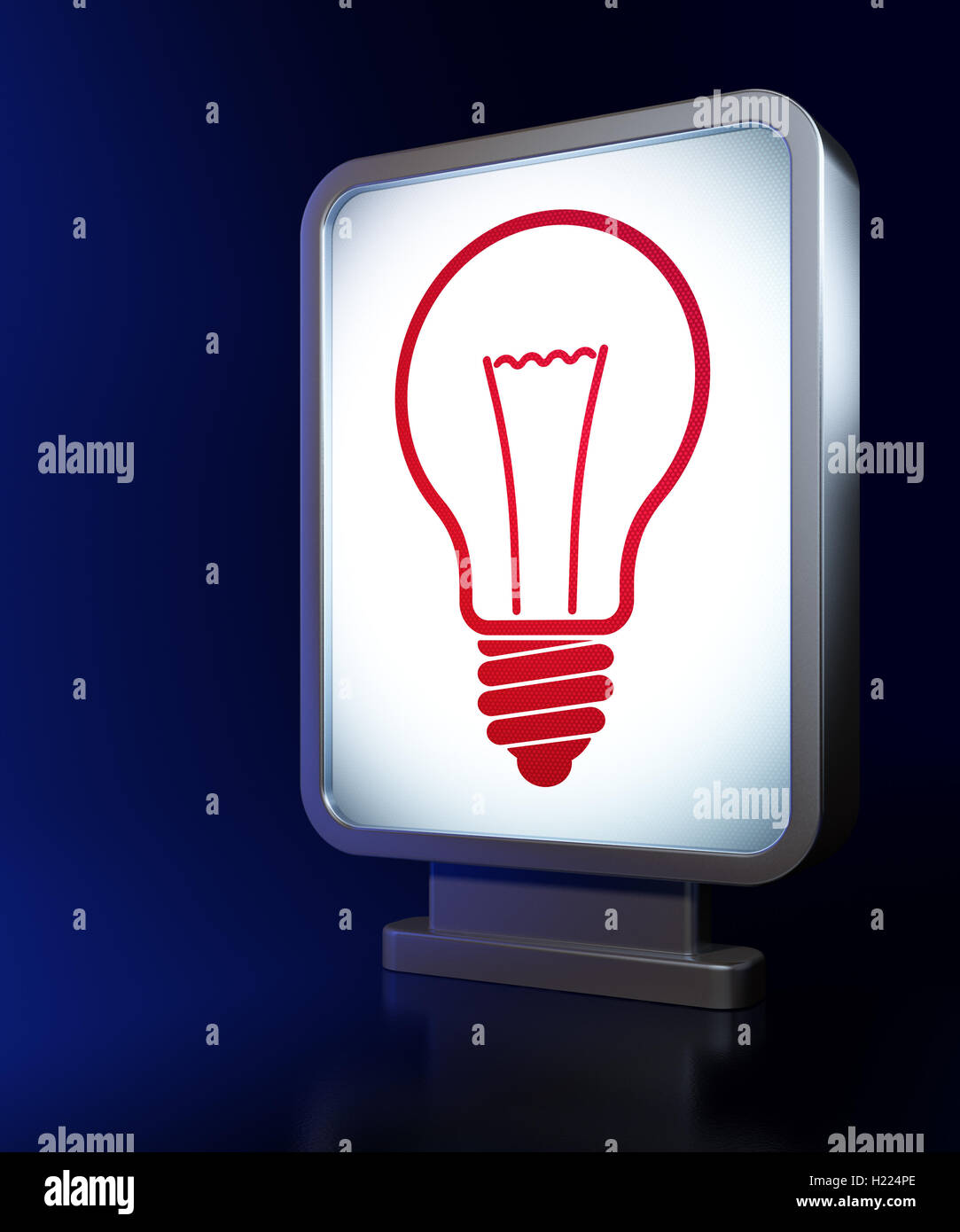 Business concept: Light Bulb on billboard background Stock Photo - Alamy