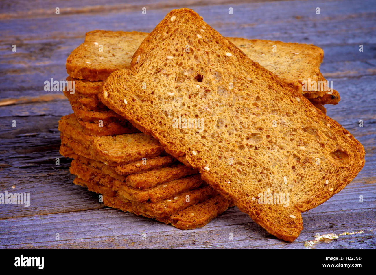 Crunchy Bread Slices Stock Photo - Alamy