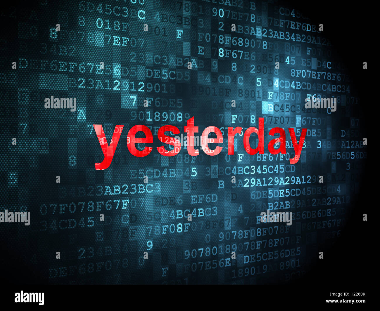 Time concept: Yesterday on digital background Stock Photo - Alamy