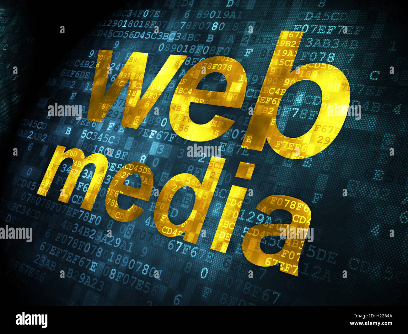 SEO web development concept: Web Media on digital background Stock Photo - Alamy