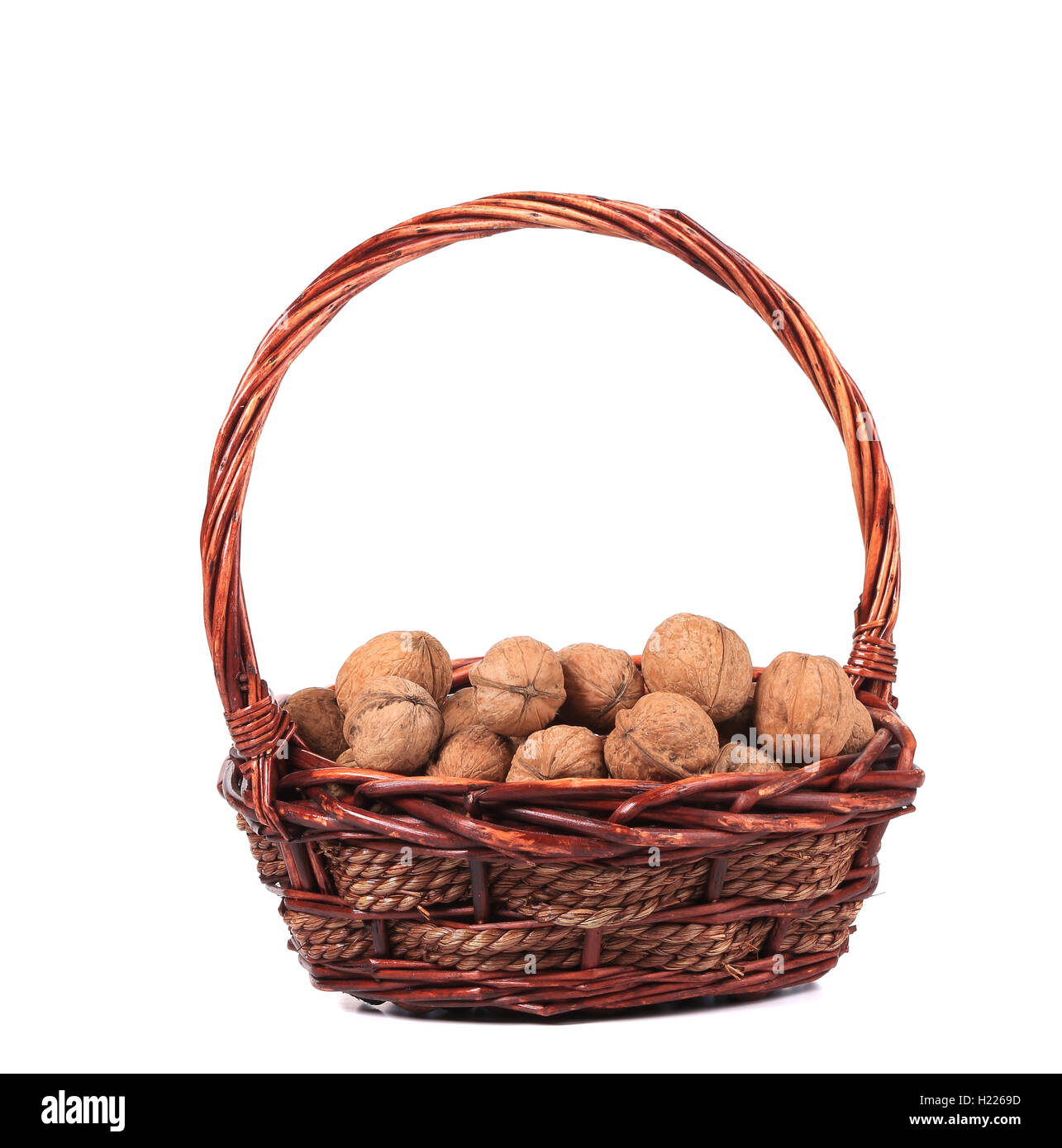 Basket with walnuts Stock Photo - Alamy