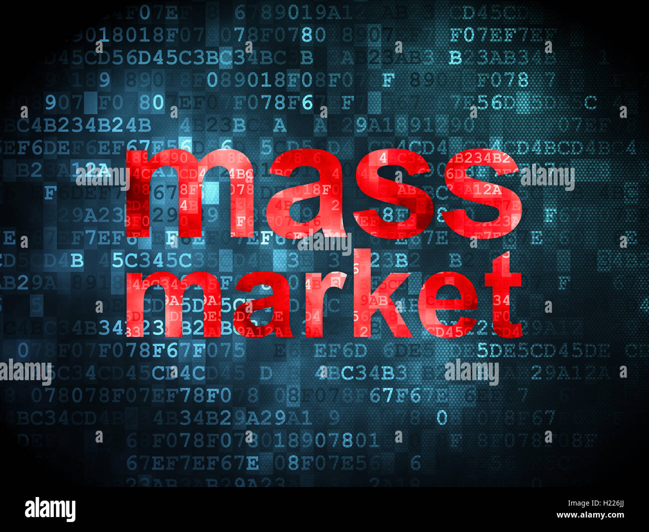 Marketing concept: Mass Market on digital background Stock Photo - Alamy