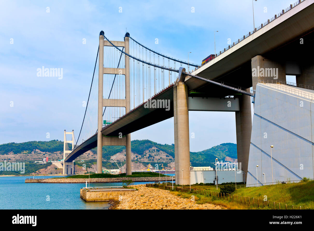 Bridge in modern city Stock Photo - Alamy