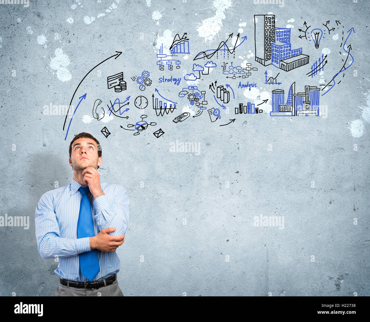thinking business man Stock Photo - Alamy