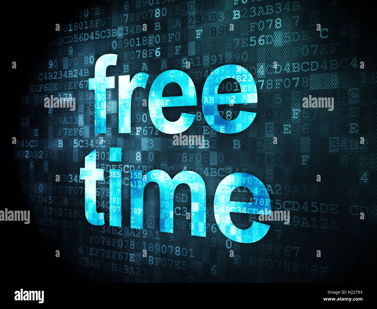 Timeline concept: Free Time on digital background Stock Photo - Alamy