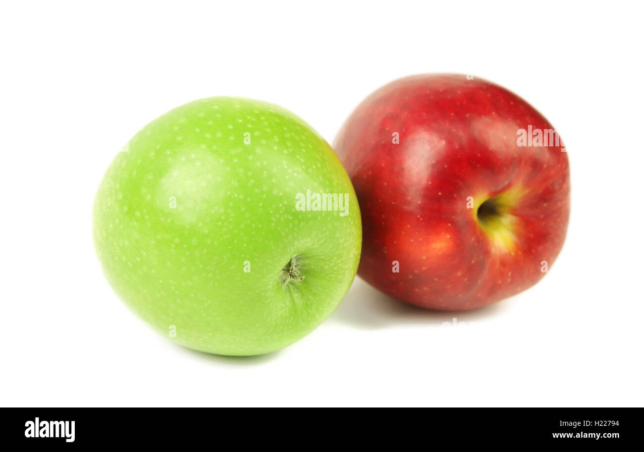 Green and red apples close up Stock Photo - Alamy