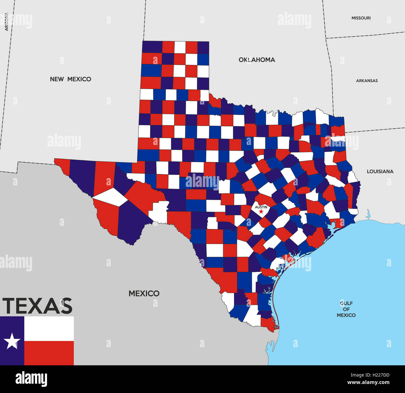 texas state map Stock Photo - Alamy