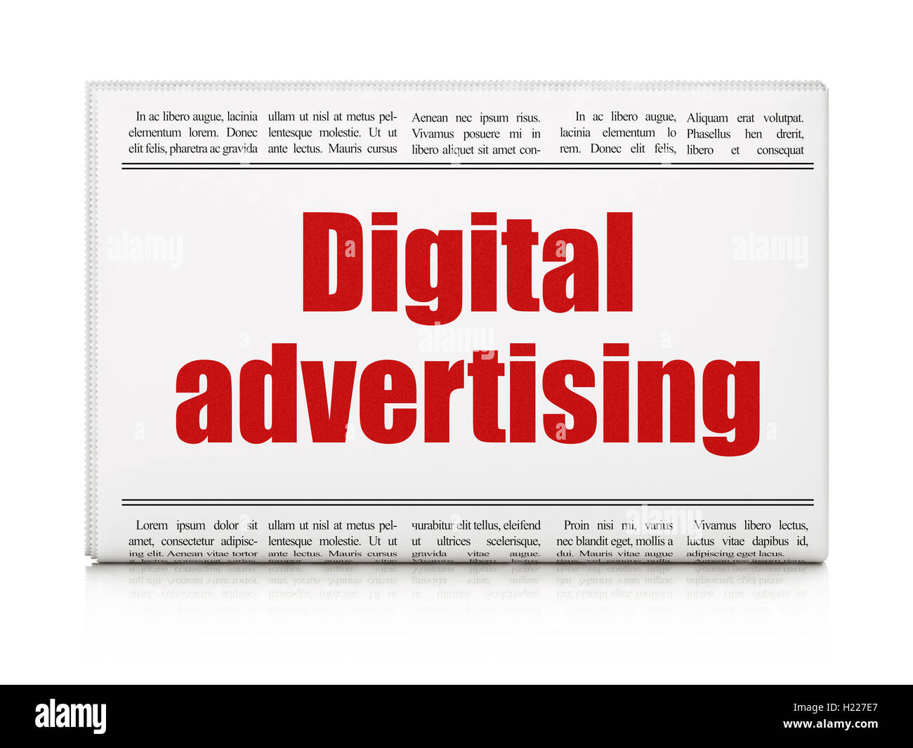 Advertising concept: newspaper headline Digital Advertising Stock Photo ... Advertising concept: newspaper headline Digital Advertising Stock Photo ...