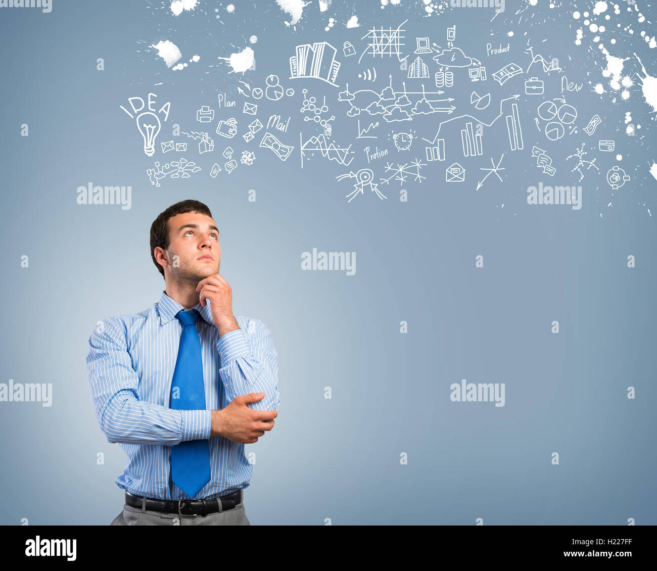 thinking business man Stock Photo - Alamy