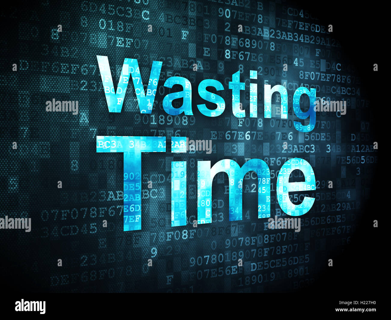 Timeline concept: Wasting Time on digital background Stock Photo - Alamy