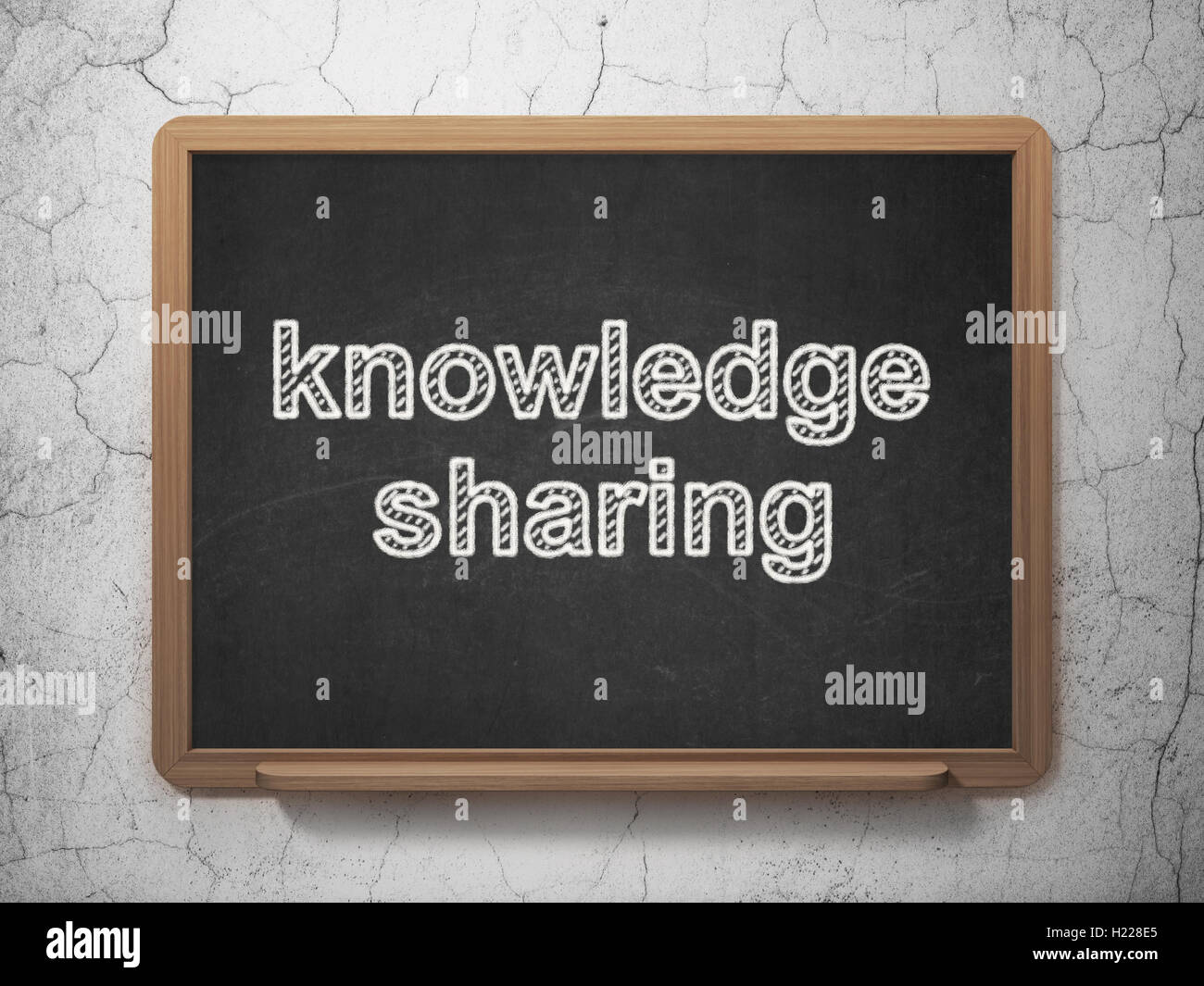 Education concept: Knowledge Sharing on chalkboard background Stock ...
