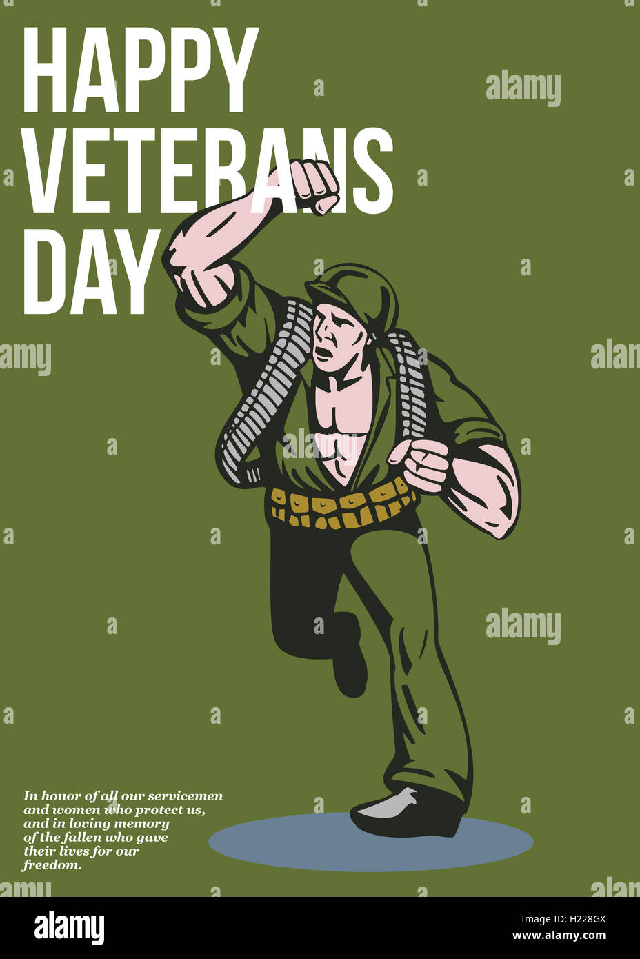 World War two Veterans Day Soldier Card Stock Photo - Alamy