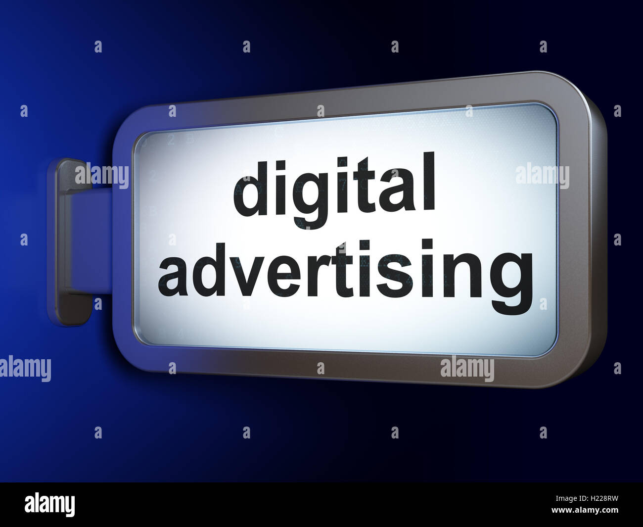 Marketing concept: Digital Advertising on billboard background Stock ...