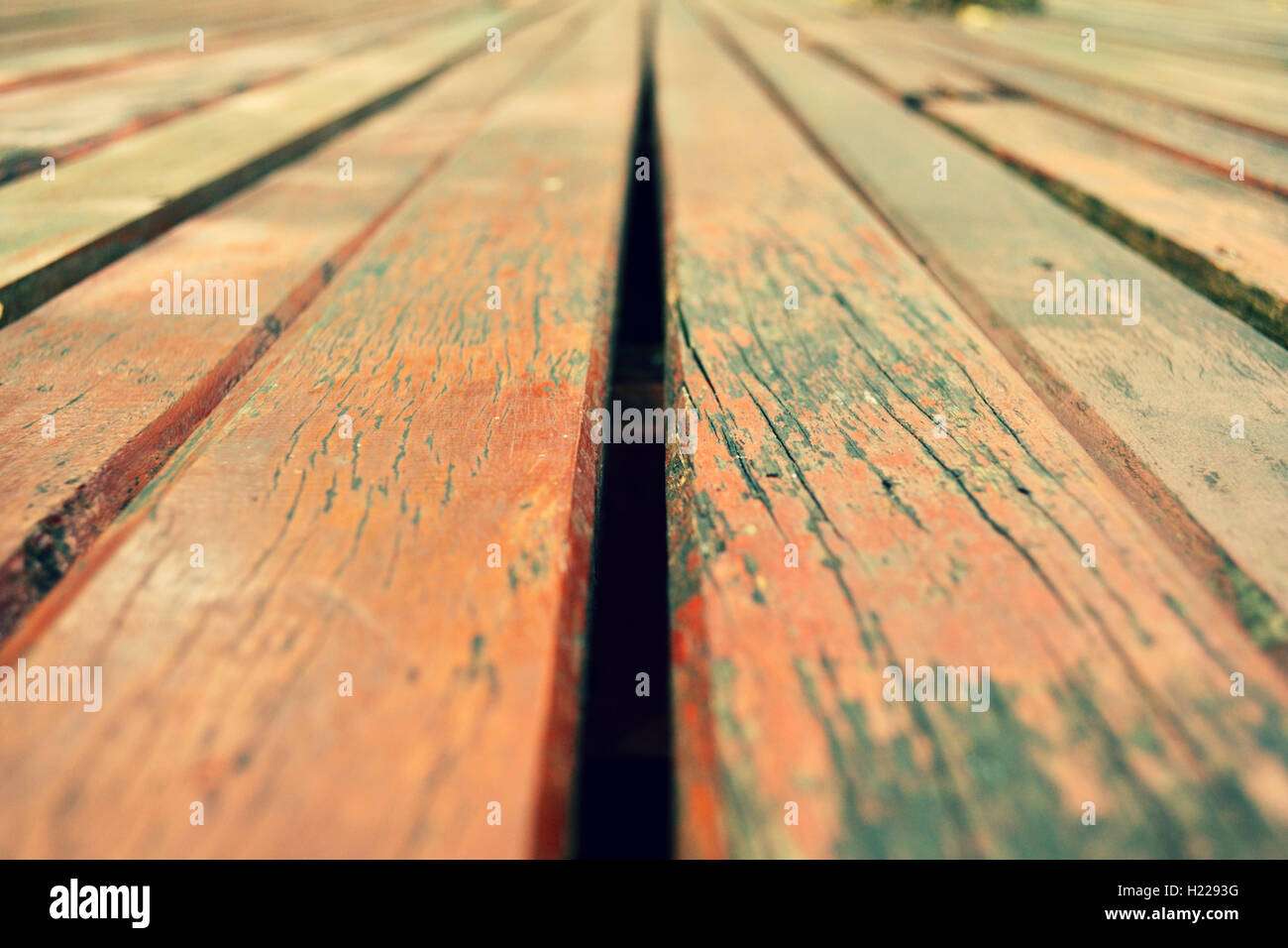 Wood slat flooring Stock Photo - Alamy